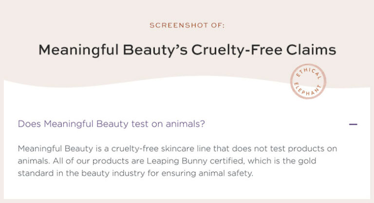 Is Meaningful Beauty Cruelty-Free & Vegan? - ethical elephant